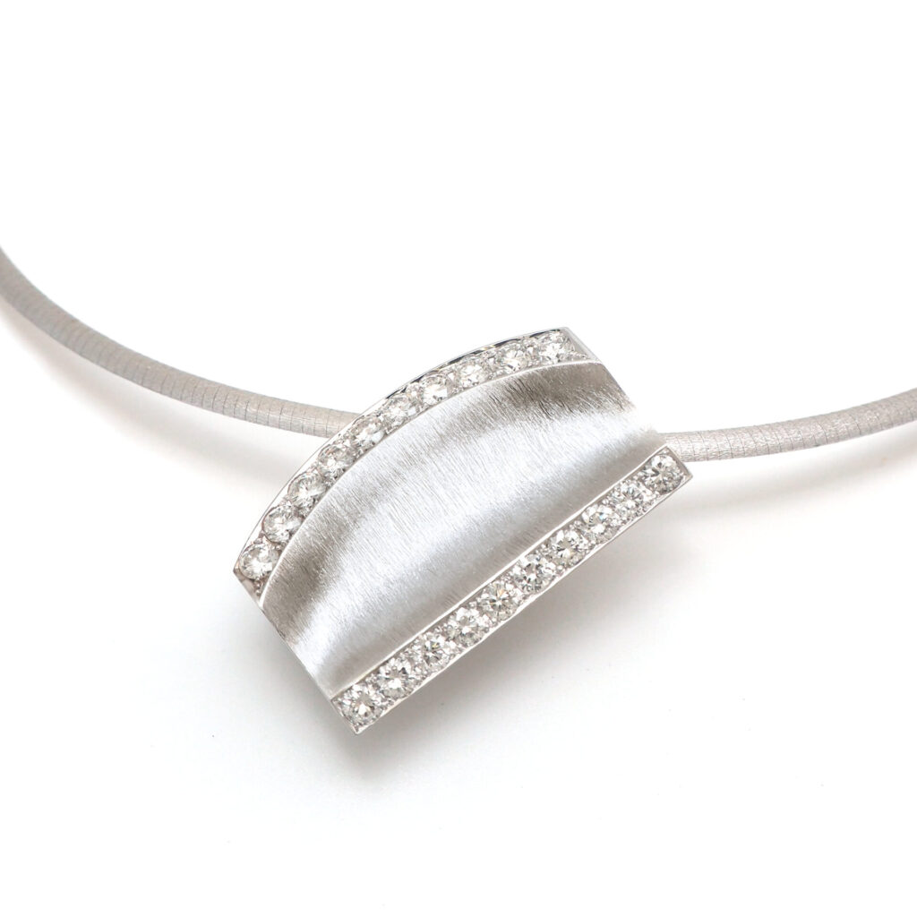 K18WG Diamonds Pendant Custom Order Contemporary Jewelry Design ...